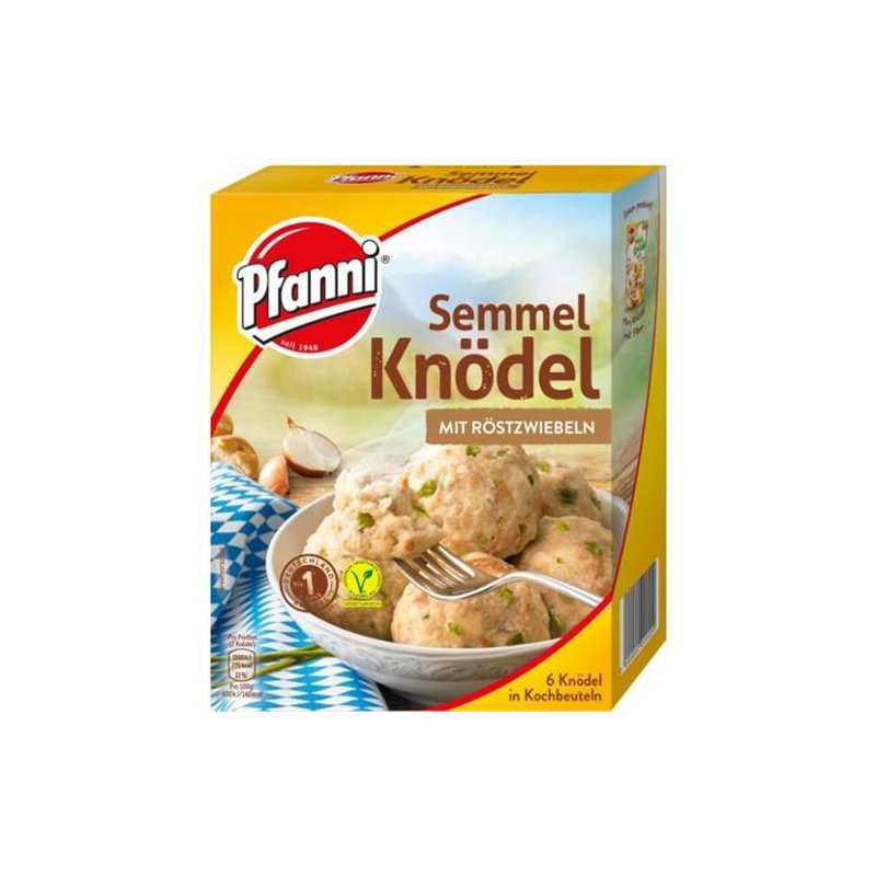 Pfanni dumplings with fried onions – buy online now! Pfanni –German P ...