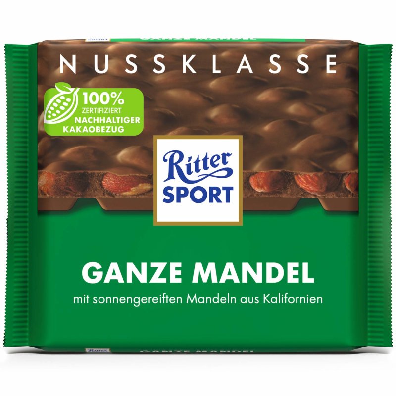 Ritter Sport Whole Almonds – buy online now! Ritter – German Chocolat ...