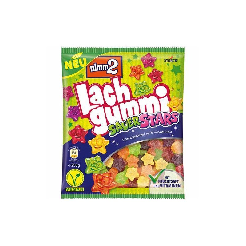 nimm2 Lachgummi sour stars – buy online now! August Storck –German Ca ...