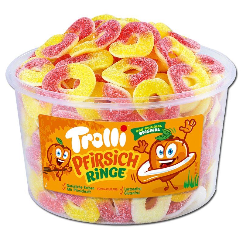 Trolli Pfirsichringe 1200g – Jetzt bestellen! Trolli – Deutsch Bonbon ...