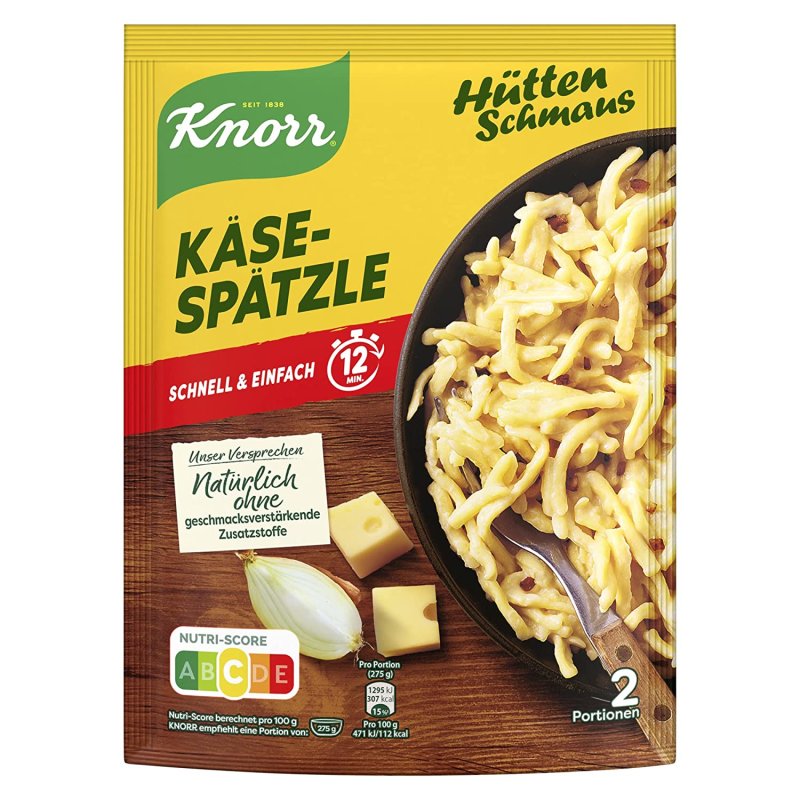 KNORR Hüttenschmaus Cheese Spaetzle – buy online now! Knorr – German ...
