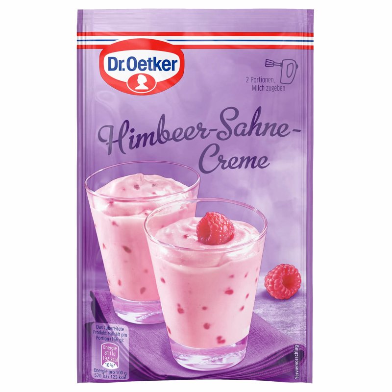 Dr. Oetker Raspberry Cream – buy online now! Dr. Oetker – German Dess ...