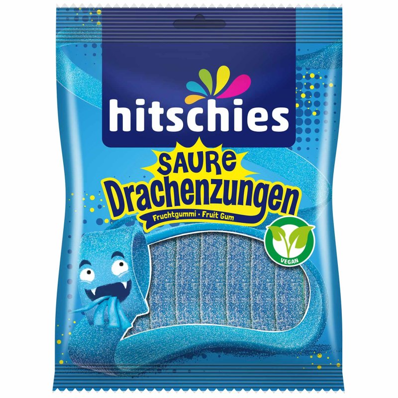 Hitschies Sour Dragon Tongues blue 125g – buy online now! Hitschler ...