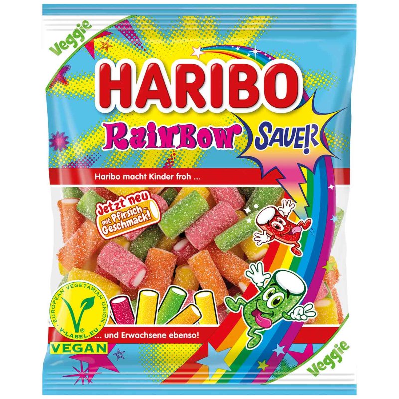 Haribo Rainbow sour vegan – buy online now! Haribo – German Candies ...