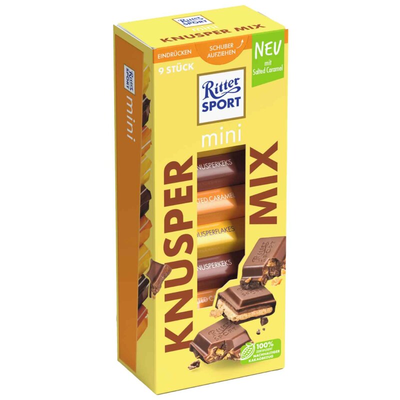 Ritter Sport Mini Crispy Mix 9 pieces – buy online now! Ritter – Germ ...