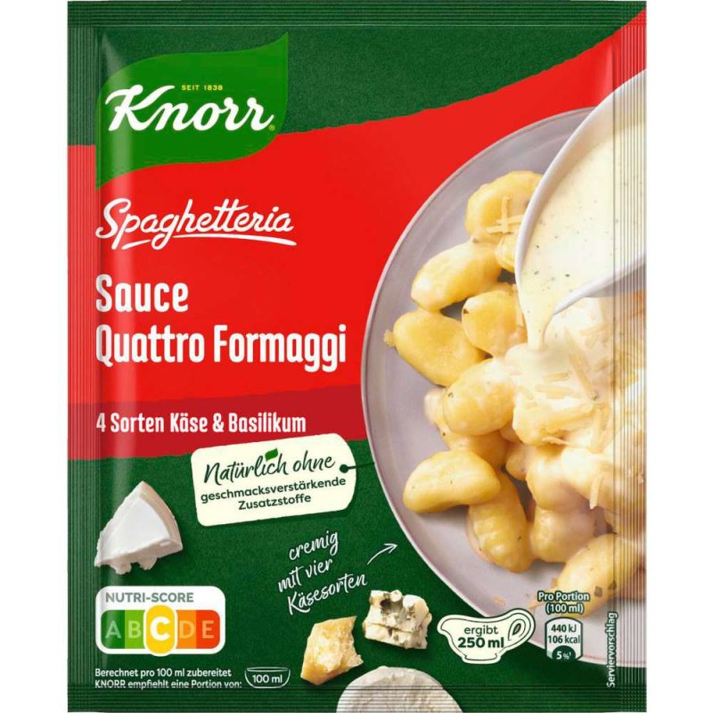 Knorr Spaghetteria Sauce Quattro Formaggi – Jetzt bestellen! Knorr ...