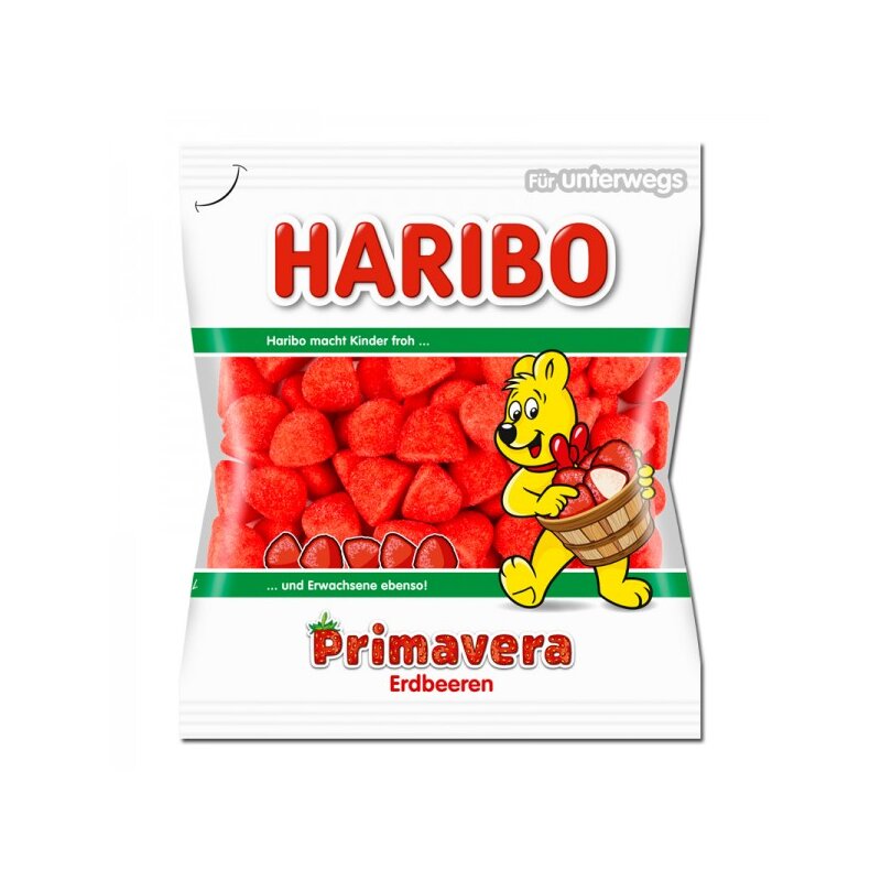 Haribo Primavera Strawberries 16x100g – buy online now! Haribo – Germ ...