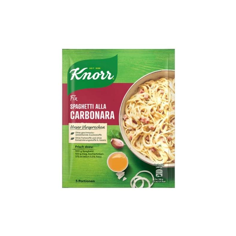 Knorr Fix Spaghetti alla Carbonara – buy online now! Knorr –German FI